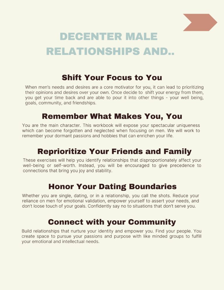 How to Decenter Men and Build a Life You Love (PDF Workbook) | Salty World How to Decenter Men and Build a Life You Love (PDF Workbook) | Salty World